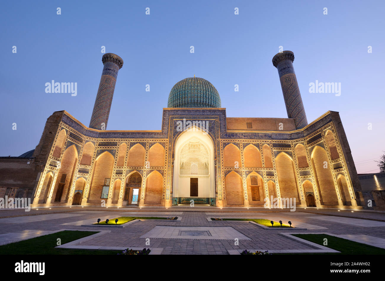 Gur-e-Amir mausoleum of the Asian conqueror Timur (also known as ...