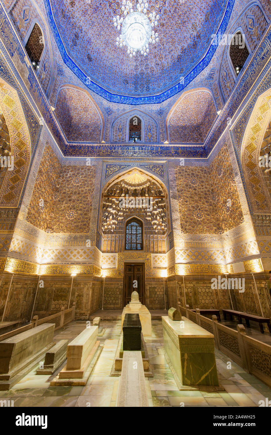 Gur-e-Amir mausoleum of the Asian conqueror Timur (also known as ...