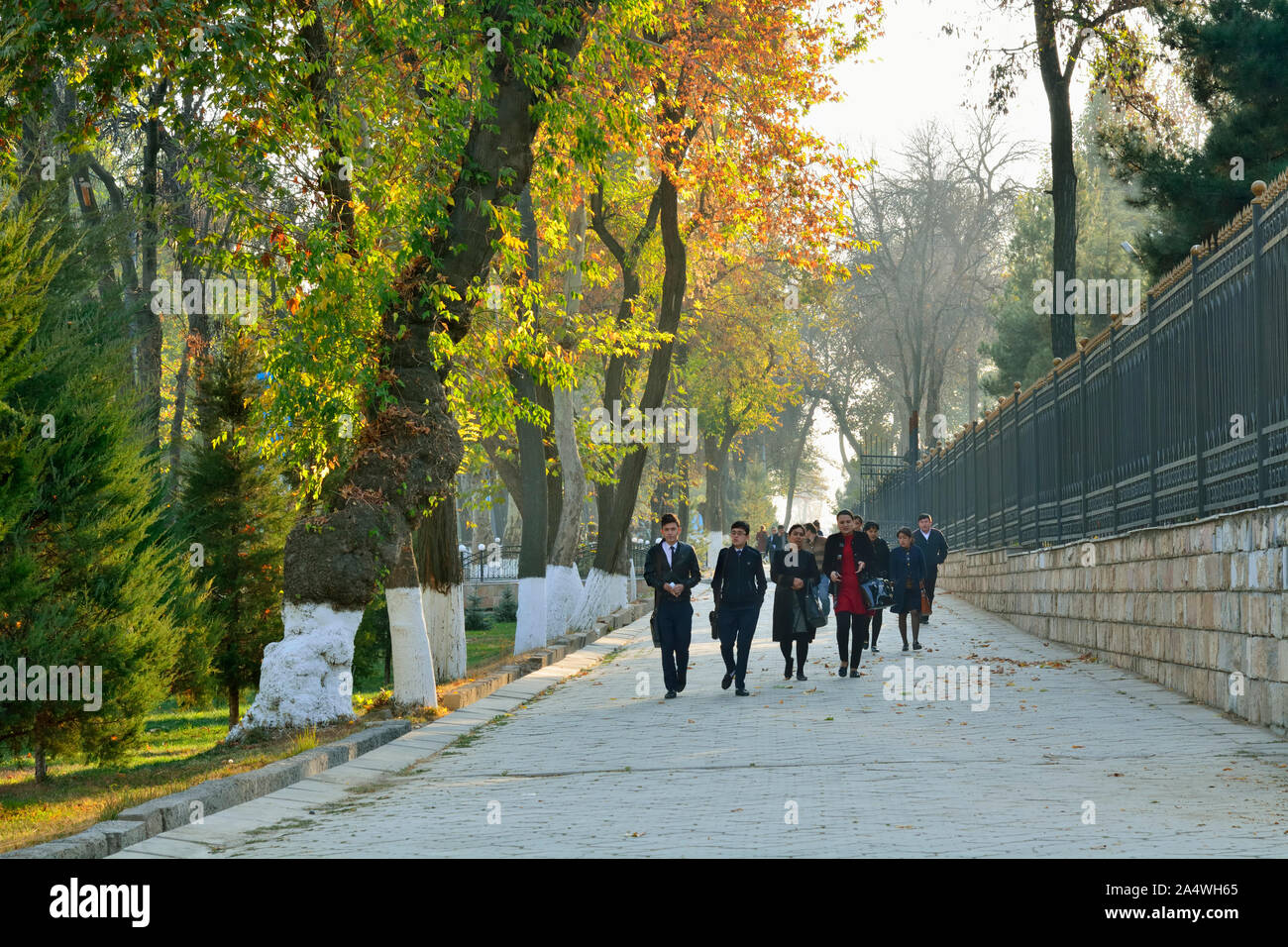 Alisher Navoi Park, Samarkand. Uzbekistan Stock Photo - Alamy