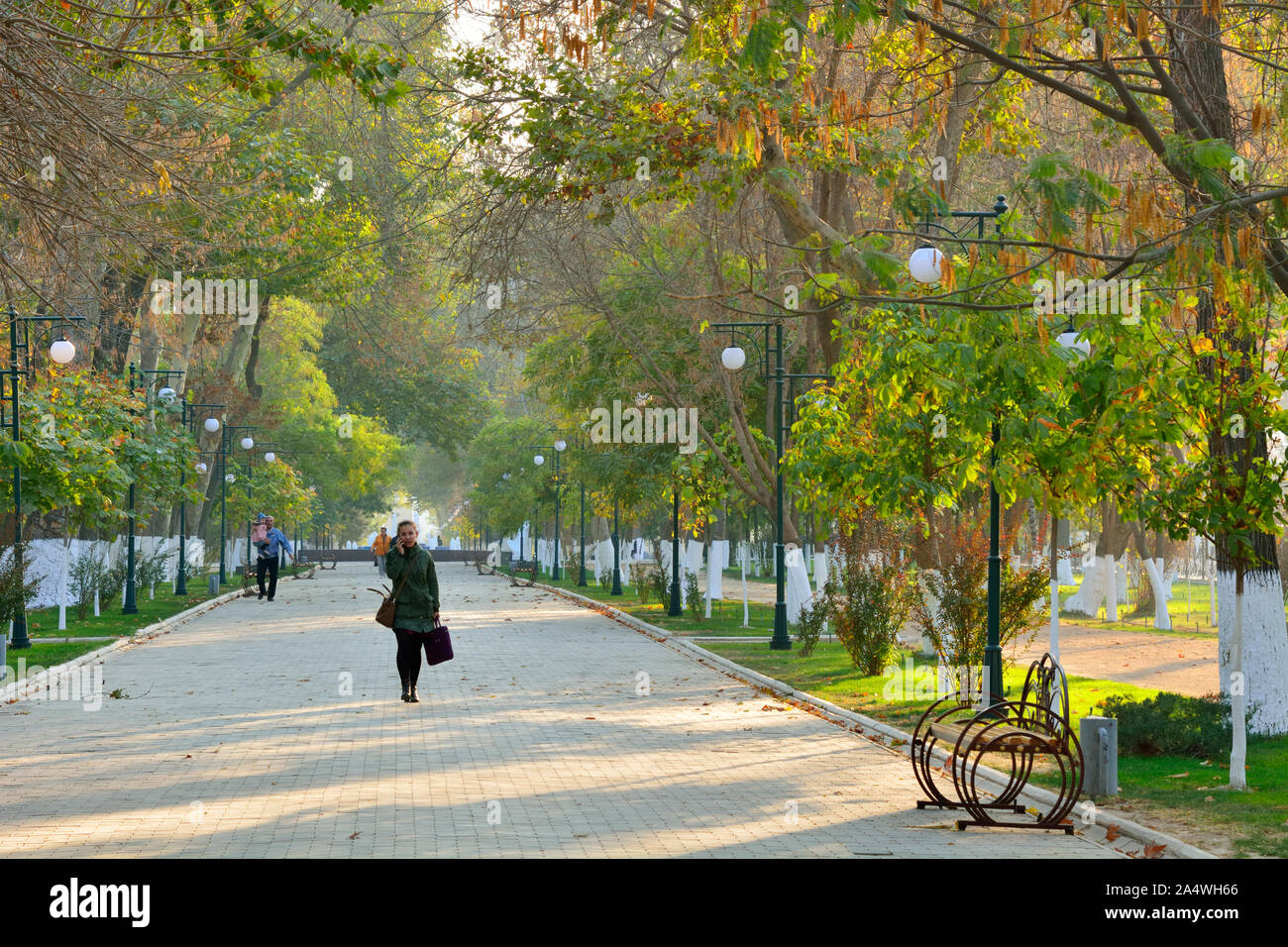 Alisher Navoi Park, Samarkand. Uzbekistan Stock Photo - Alamy
