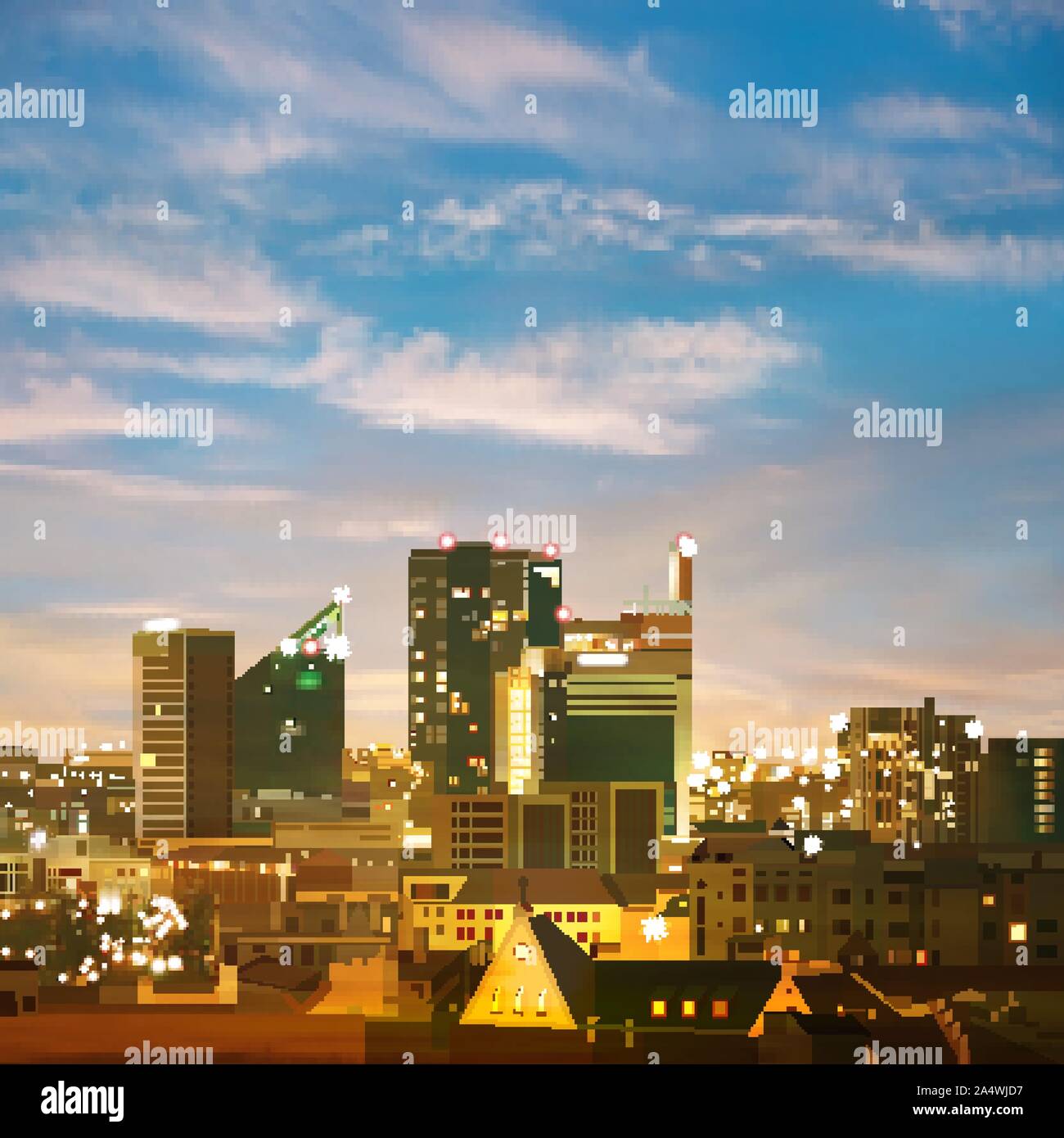 abstract morning background with panorama of Tallinn Stock Vector Image ...