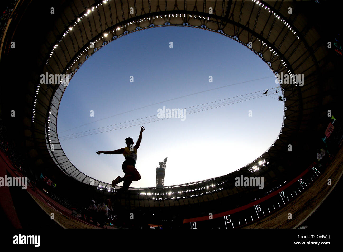 Action from the Men's Long jump during day one of the IAAF World ...