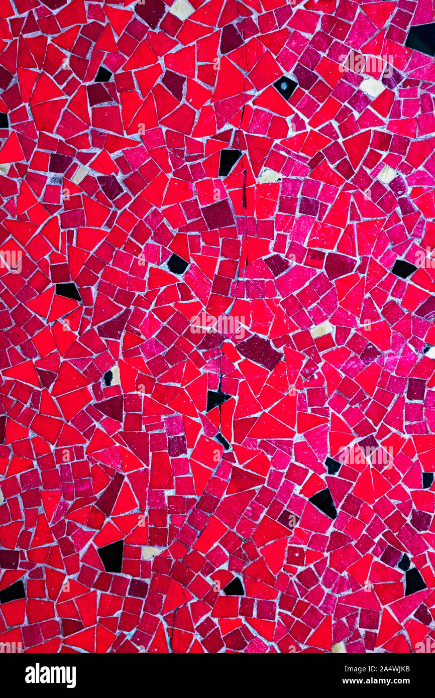 Vintage red mosaic wall tiles abstract background Stock Photo - Alamy