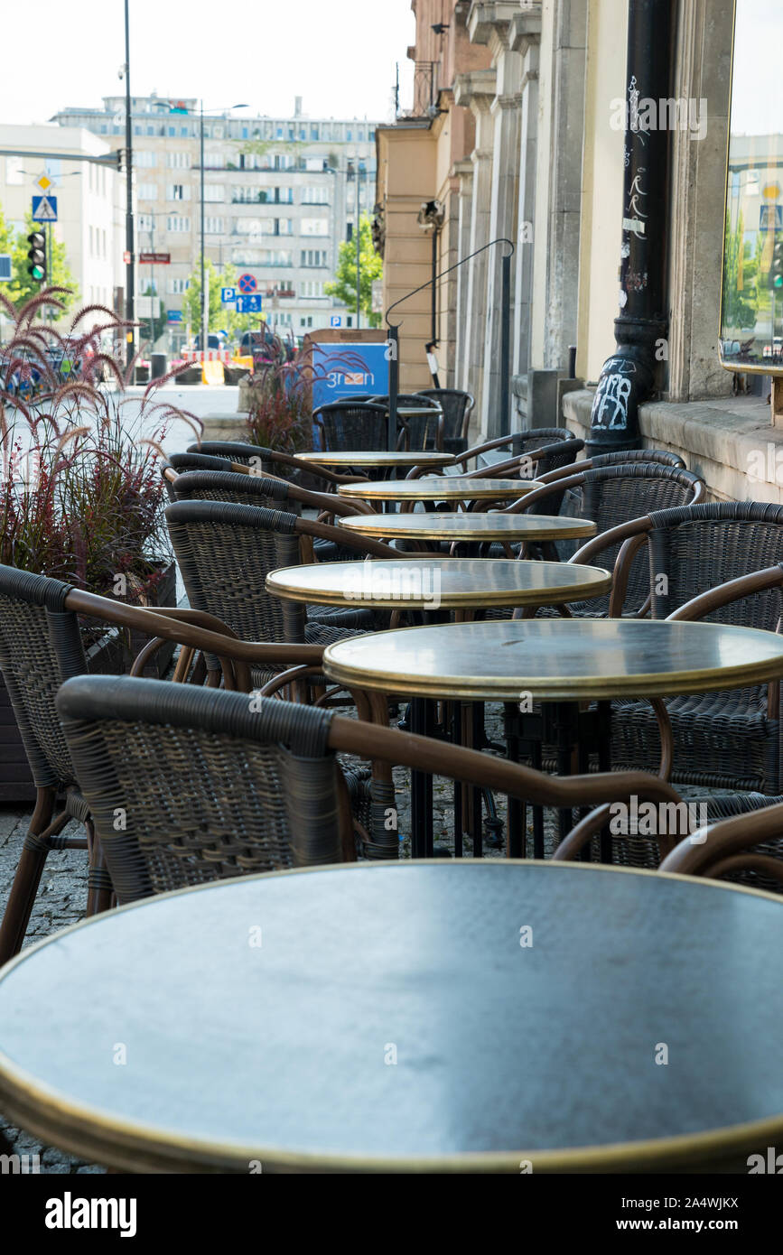 Outdoor cafe tables poland hi-res stock photography and images - Alamy
