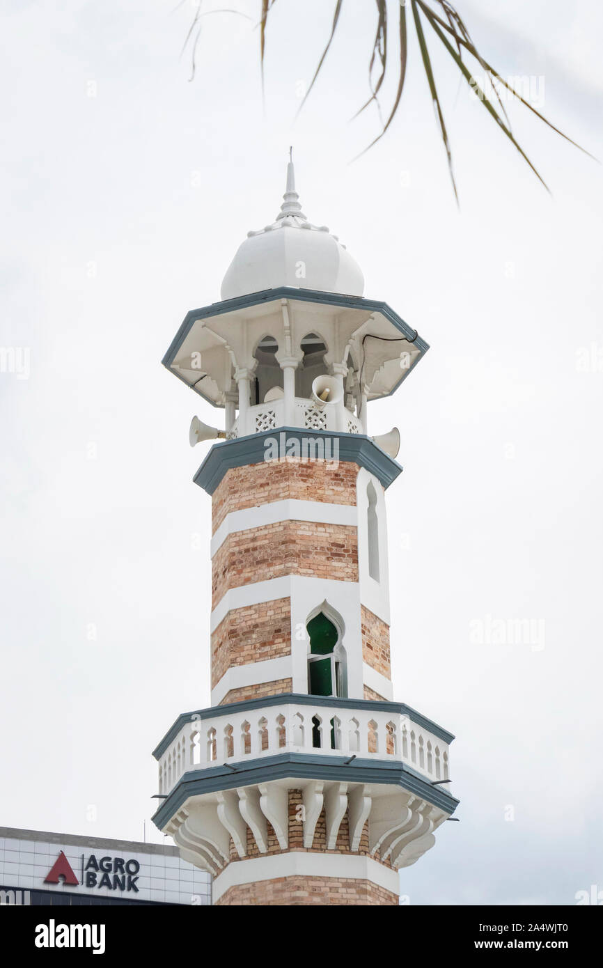 tower minaret of the masjid Jamek mosque in Kuala Lumpur Malaysia used ...
