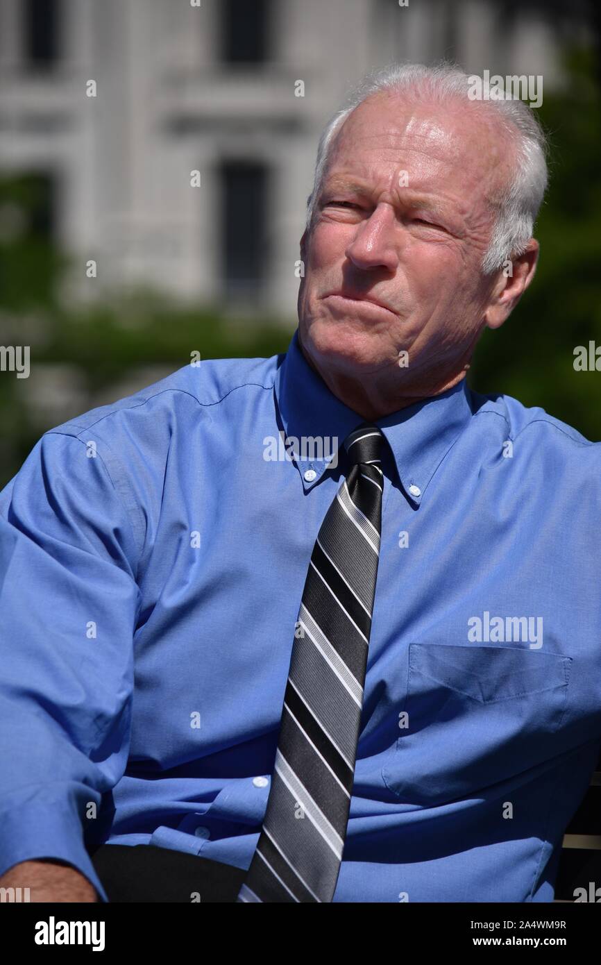Serious Adult Senior Person Stock Photo - Alamy
