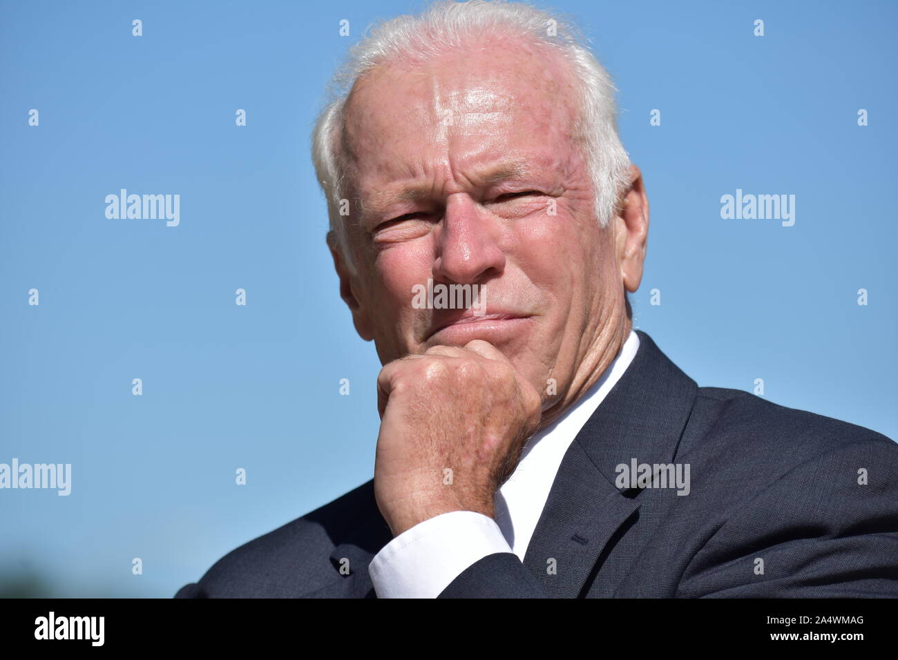 Senior Entrepreneur Making A Decision Isolated Stock Photo - Alamy