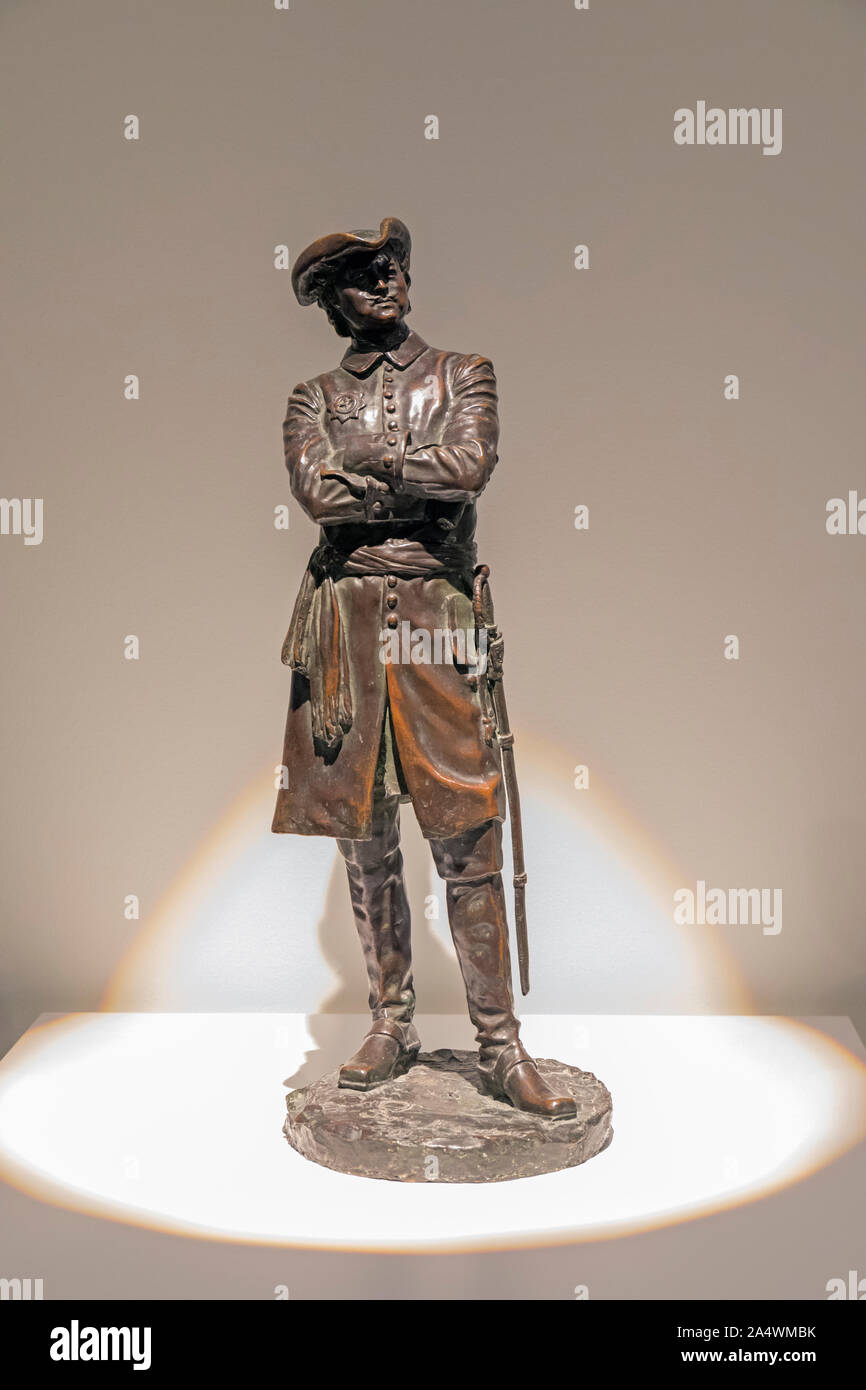 Peter the Great. Bronze statuette by Boris Mikeshin. Peter the Great ...