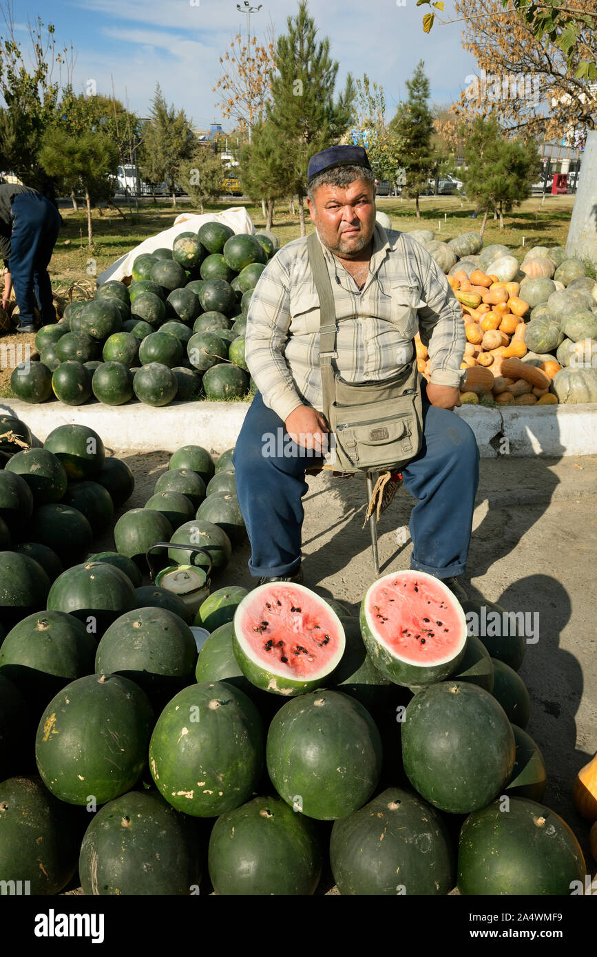 Uzbekistan market watermelon hi-res stock photography and images - Alamy