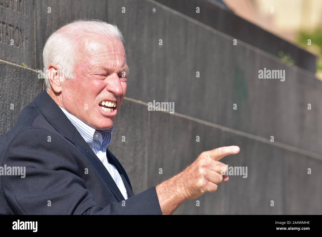 An Angry Adult Business Man Downtown Stock Photo - Alamy
