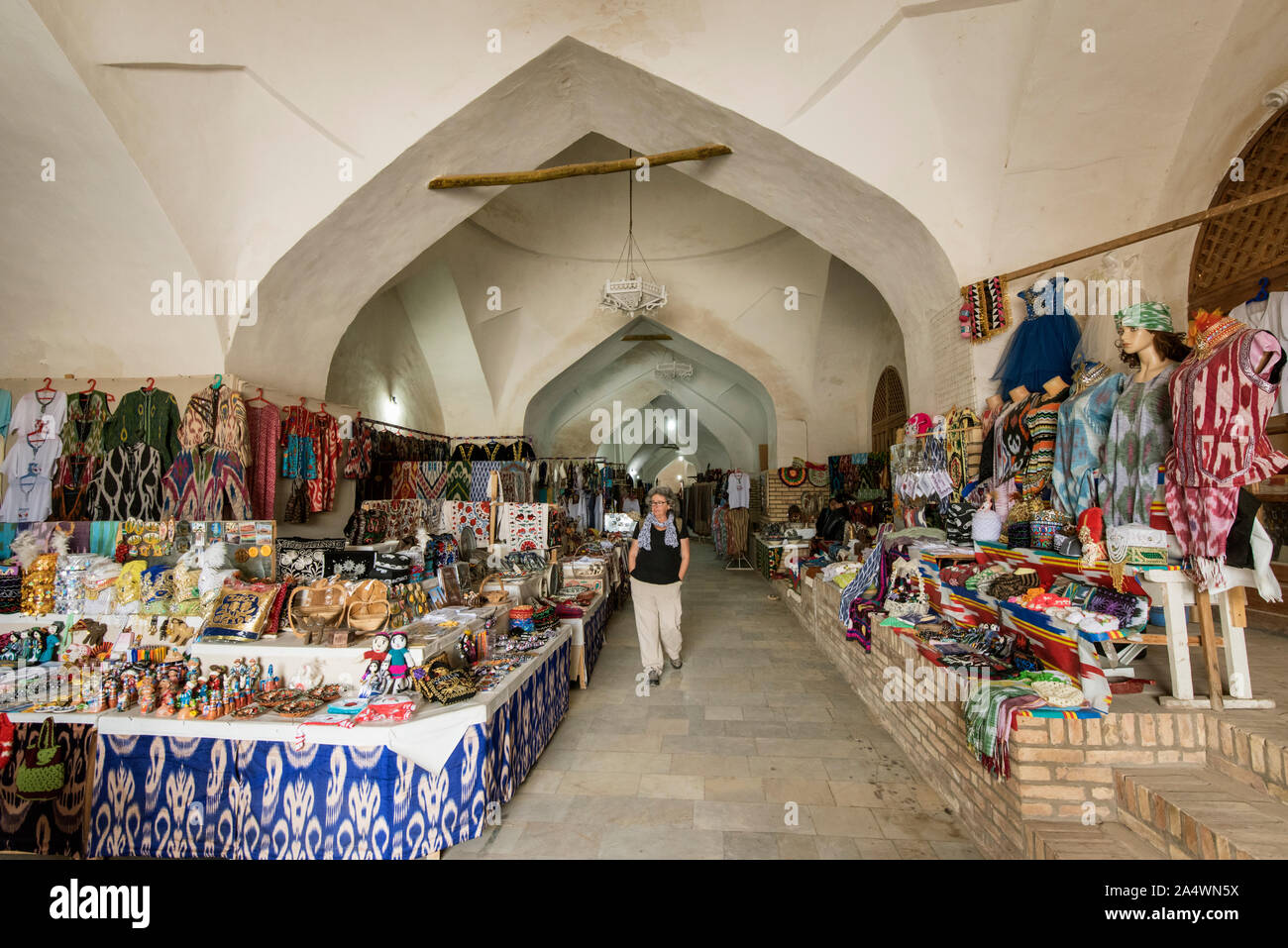 Bazaar inside Palvan Darvoza (eastern gate). Khiva, a UNESCO World ...