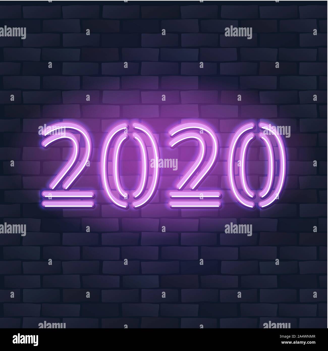 2020 neon lights Stock Vector Images - Alamy