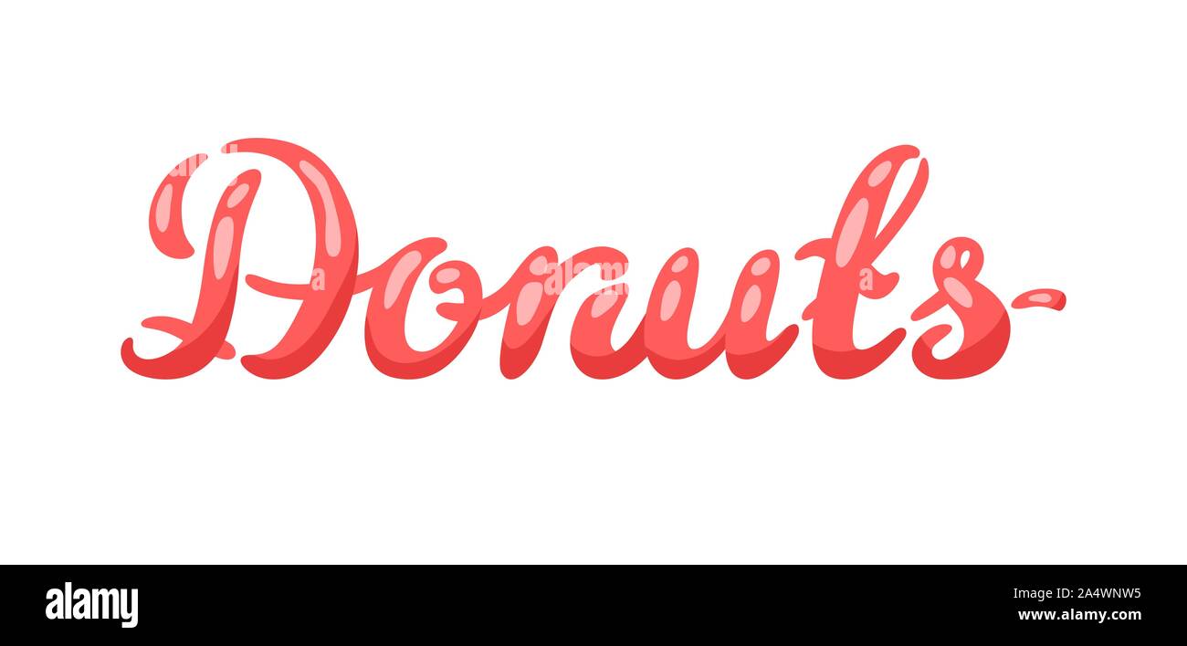 Donut colored lettering Stock Vector Image & Art - Alamy