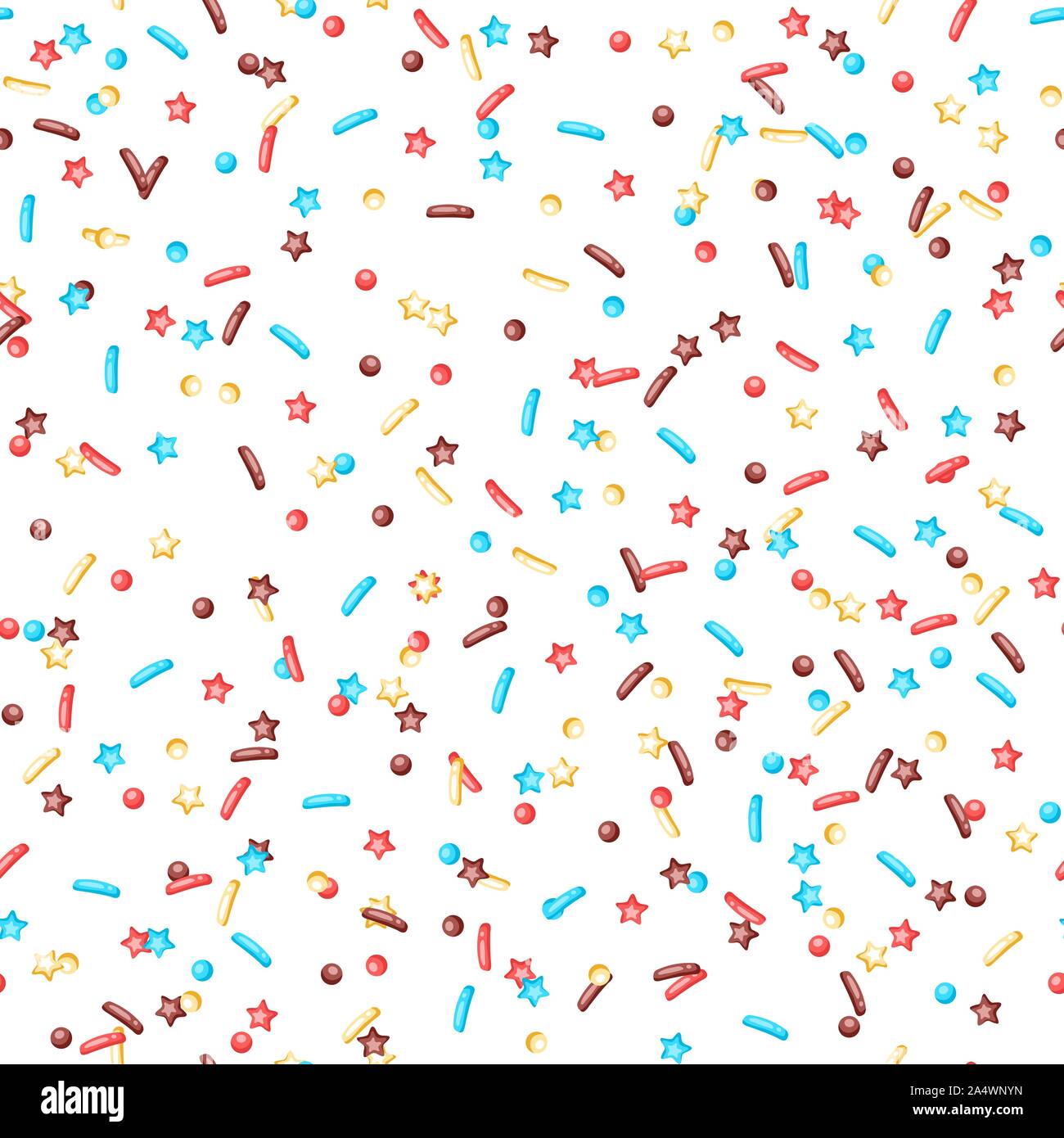 Seamless pattern with decorative donut sprinkles Stock Vector Image ...