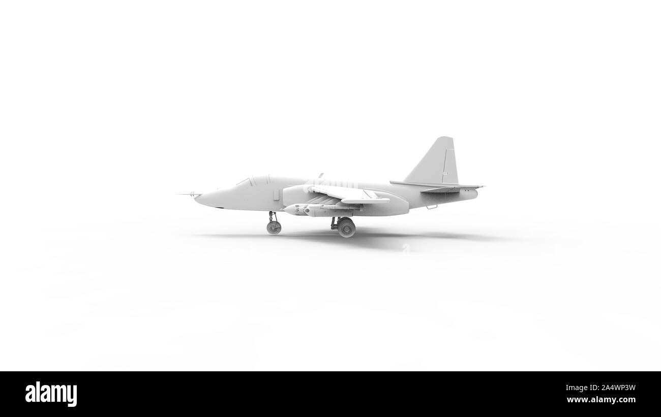 3d rendering of a modern fighter jet airplane isolated in white studio ...