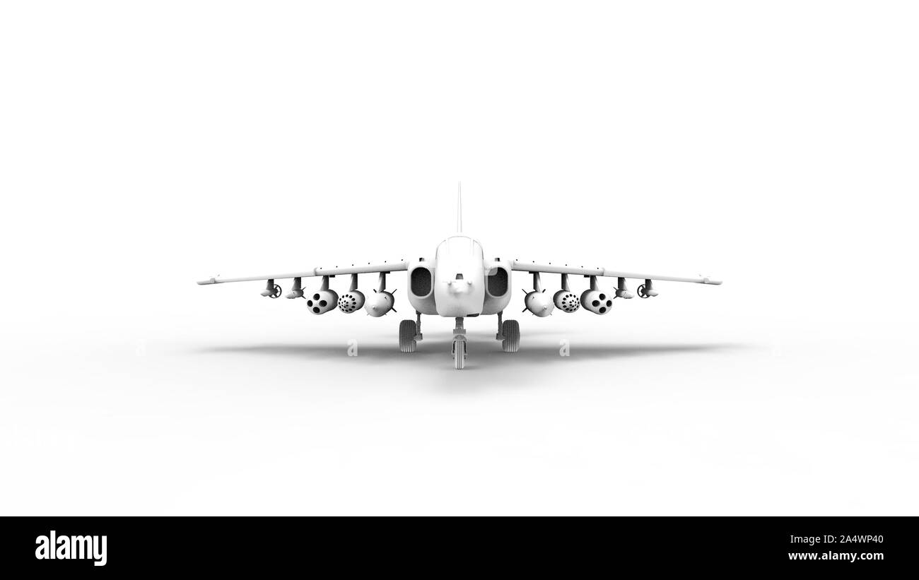 3d rendering of a modern fighter jet airplane isolated in white studio ...