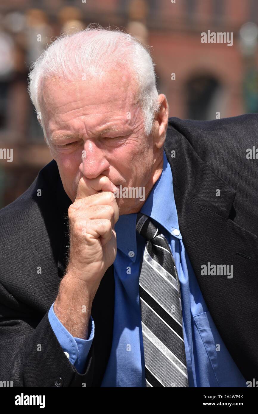 Sad Senior Business Man Investor Stock Photo - Alamy