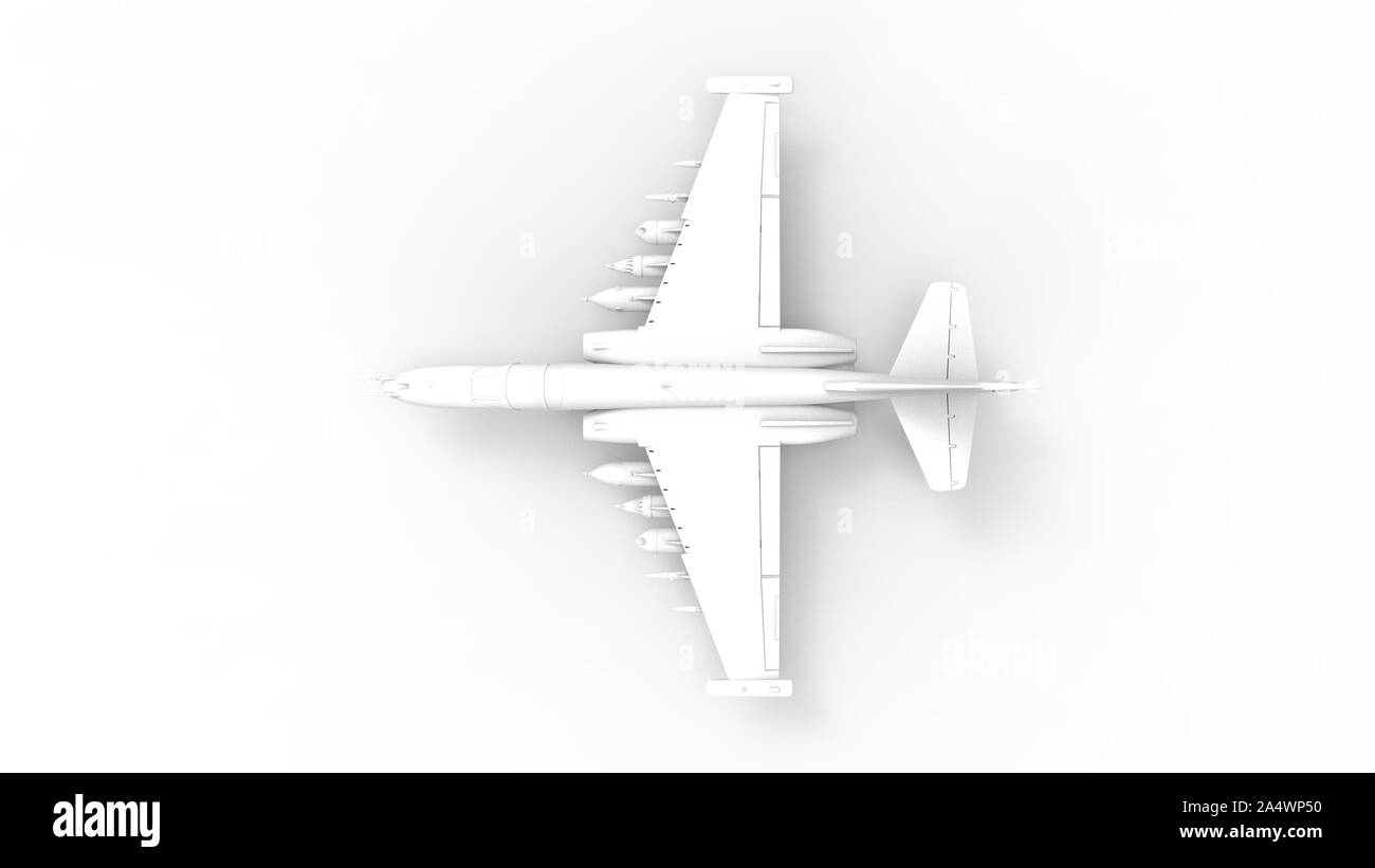 3d rendering of a modern fighter jet airplane isolated in white studio ...