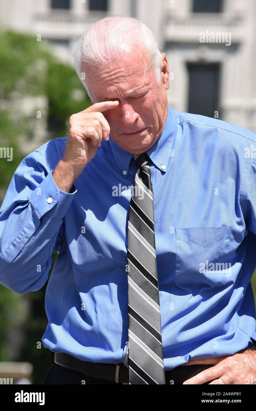 An Adult Senior Investor And Depression Stock Photo - Alamy