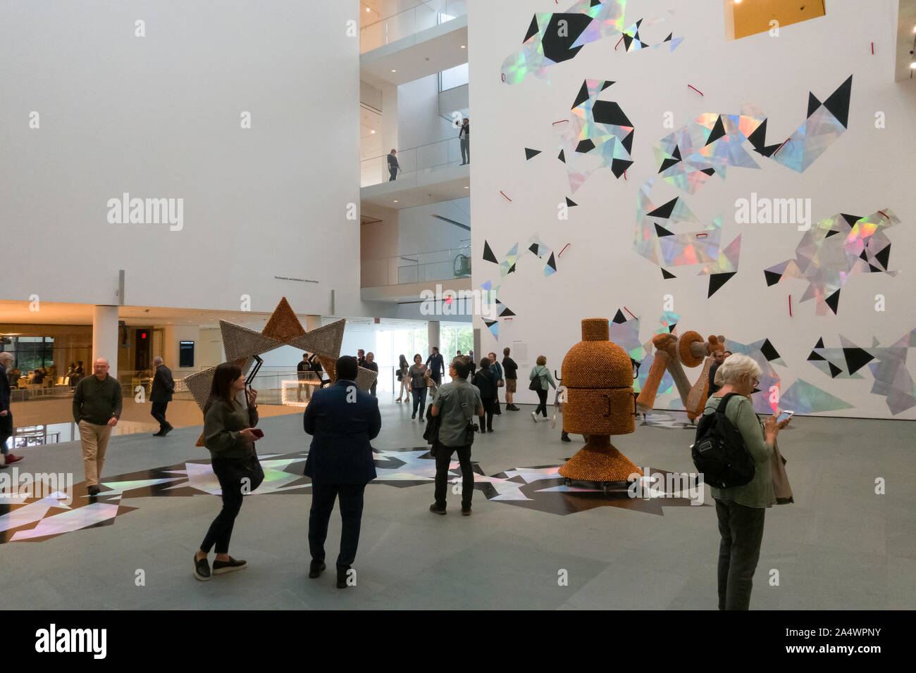 Haegue Yang installation "Handles" in the Marron Atrium at the Museum ...