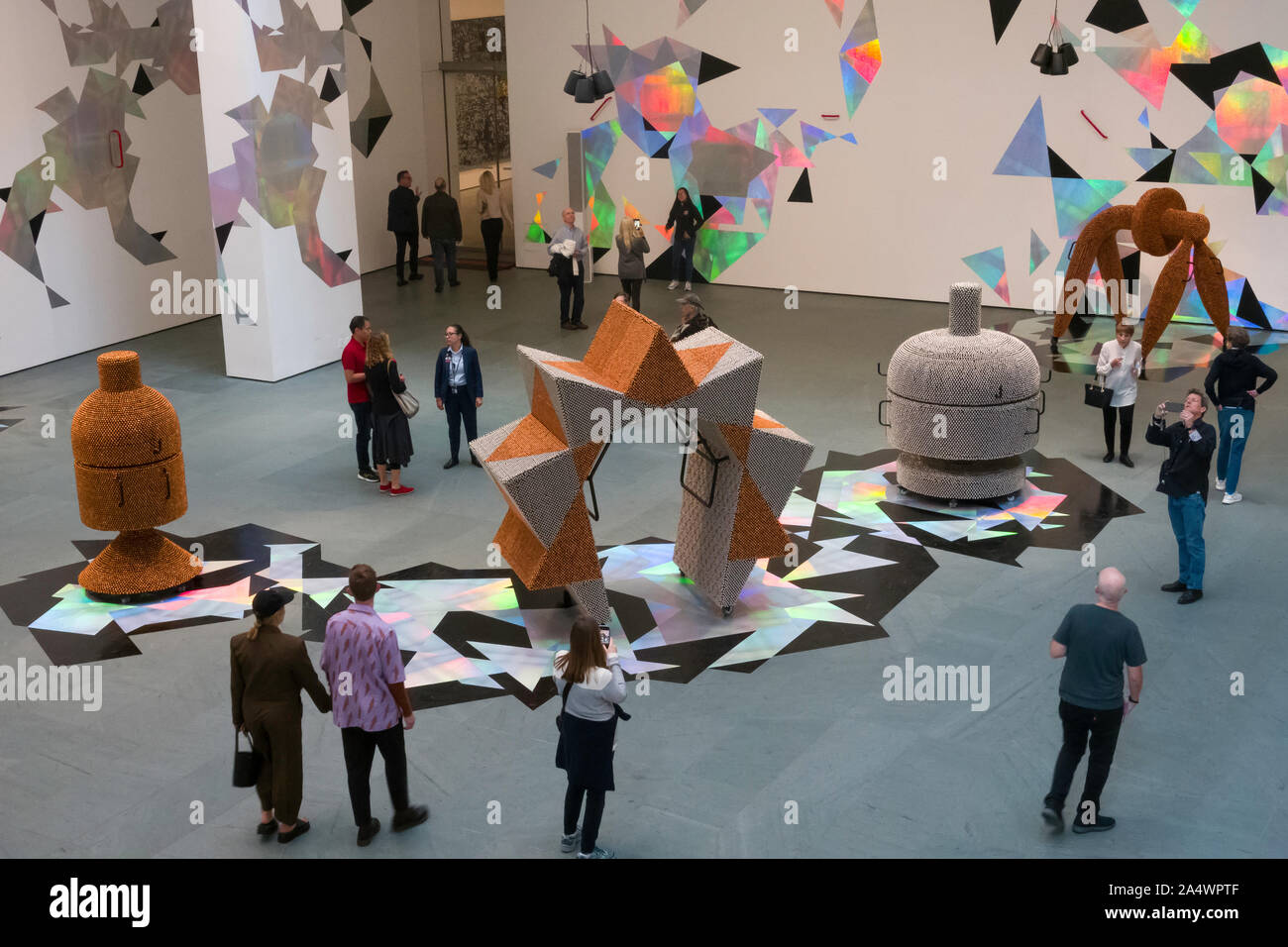 Haegue Yang installation "Handles" in the Marron Atrium at the Museum ...
