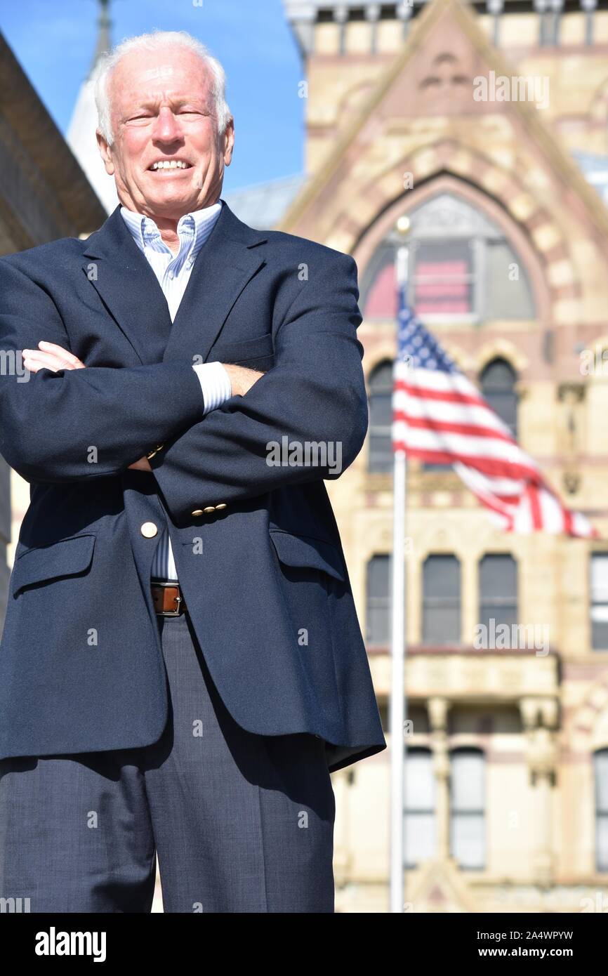 Confident Senior Person Wearing Business Suit Stock Photo - Alamy