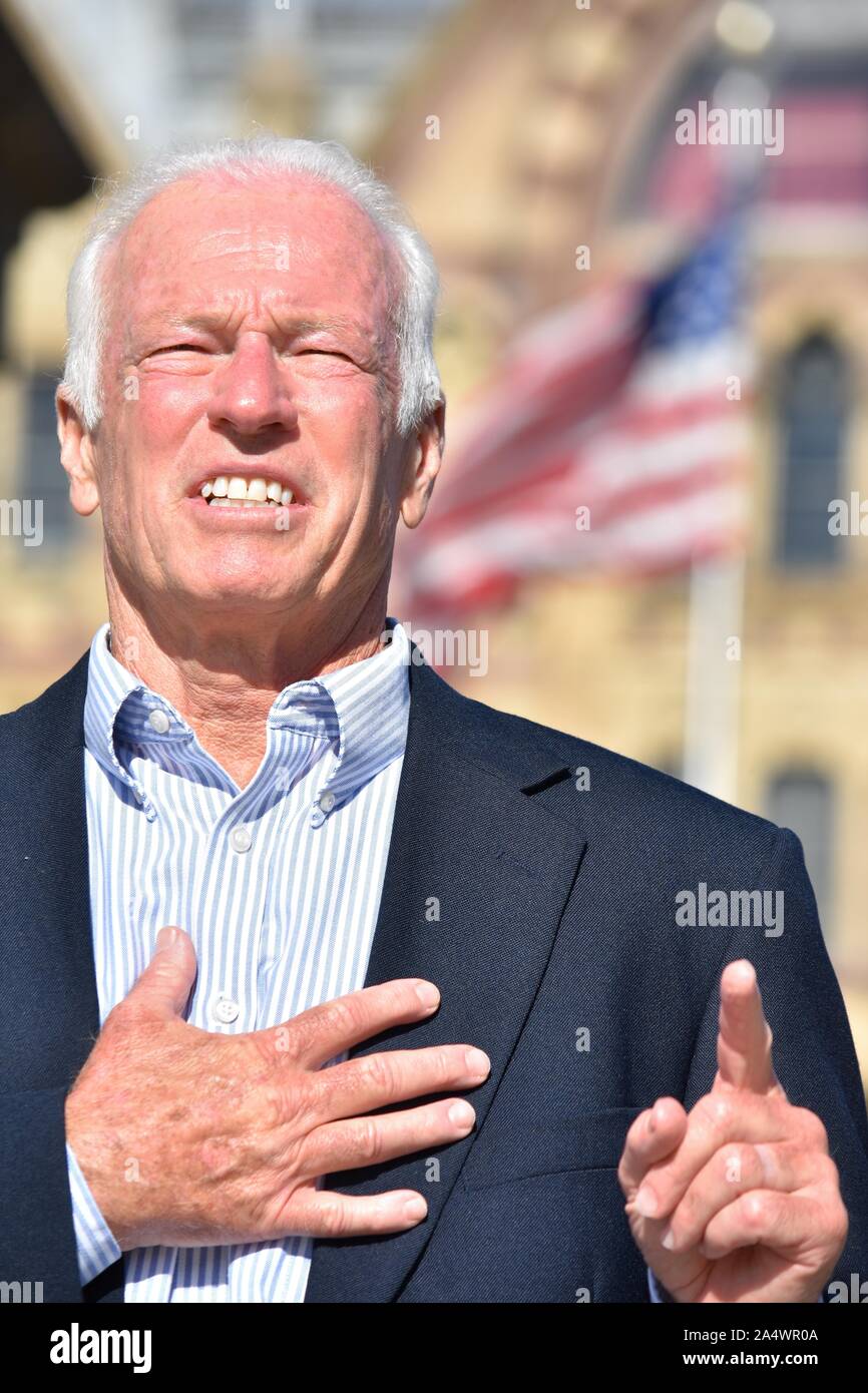 Male Politician Talking Stock Photo - Alamy