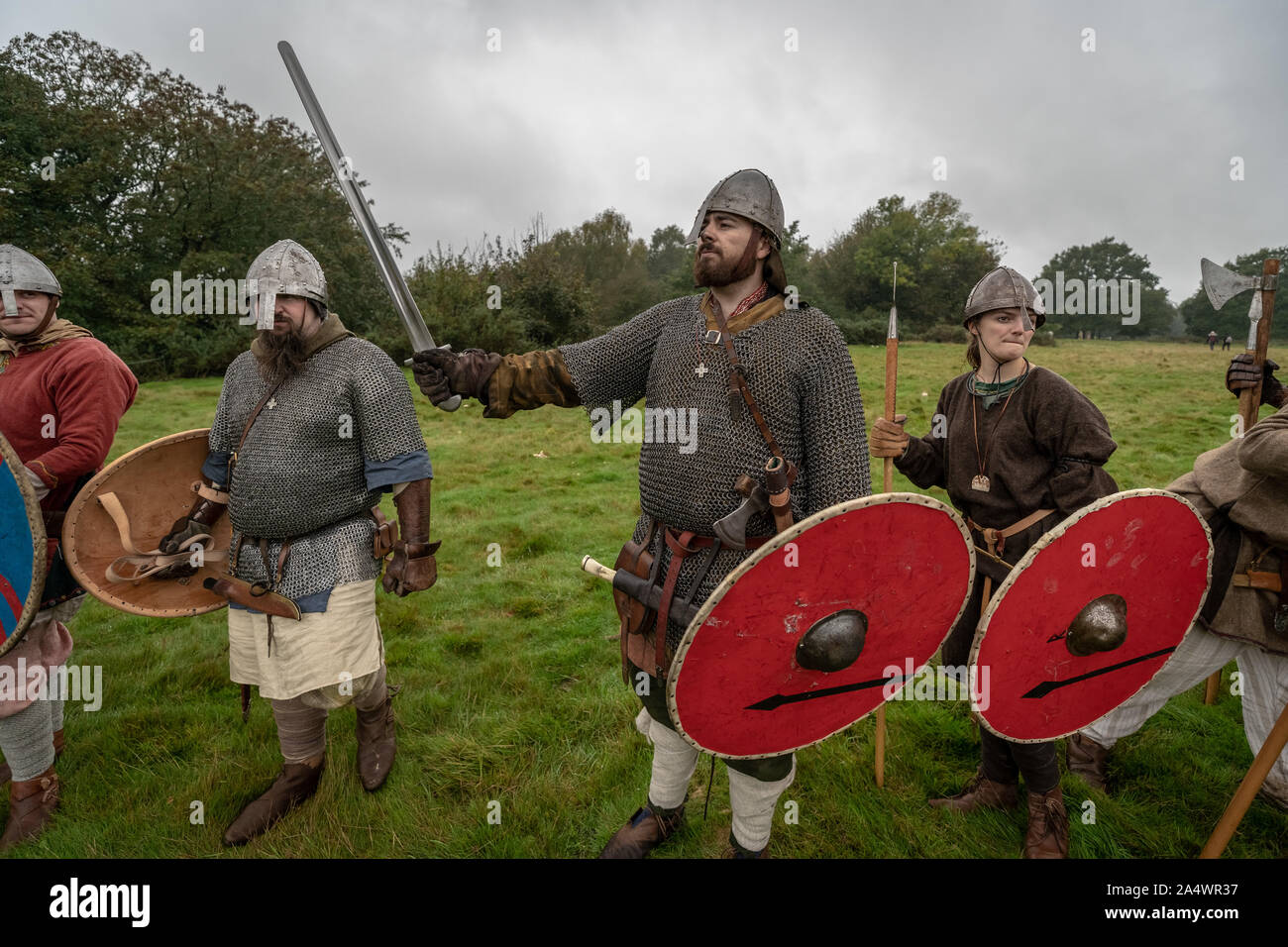 Battle of Hastings historic re-enactment at the site of the original ...