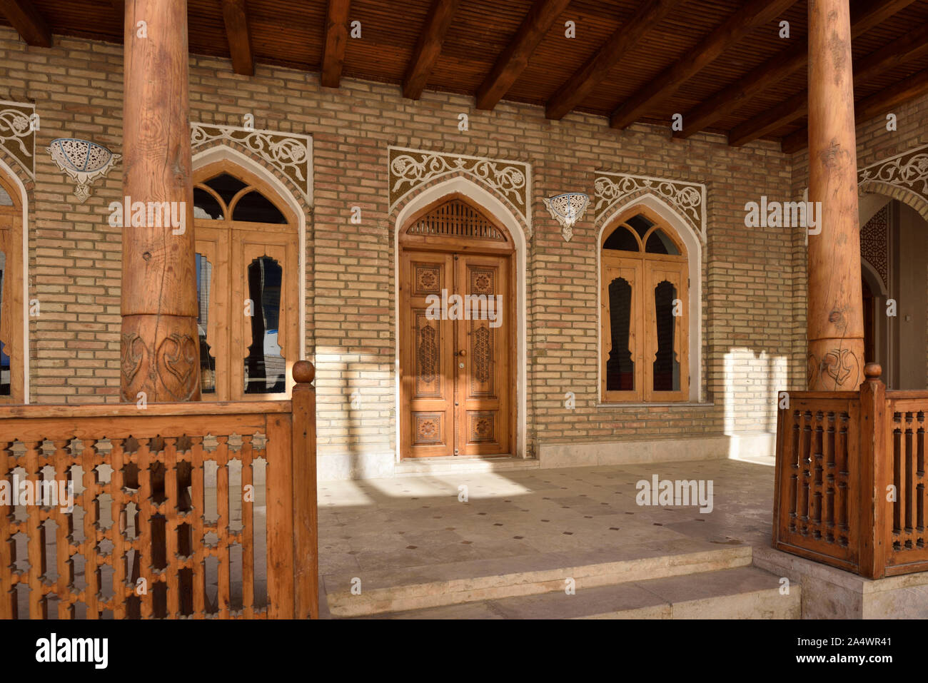 Traditional house of Bukhara, a UNESCO World Heritage Site. Uzbekistan ...