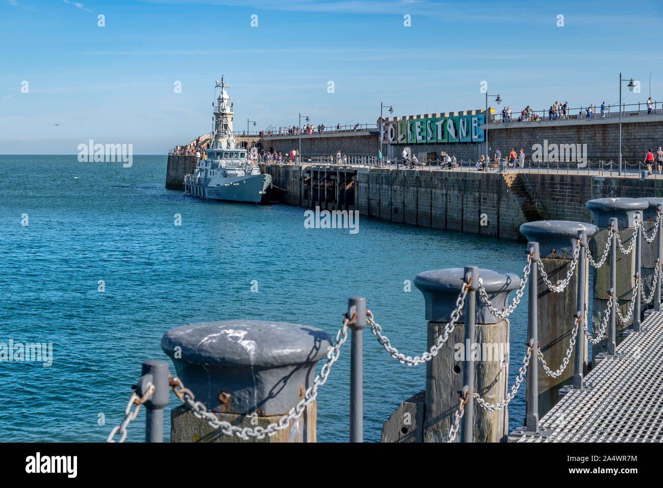 Folkestone Harbour Arm. Originally the port for the Boat Train to ...