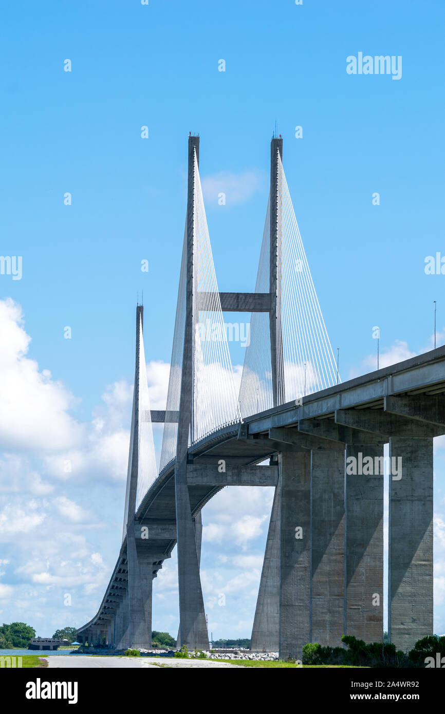 Large concret cable bridge in Georgia USA Stock Photo - Alamy
