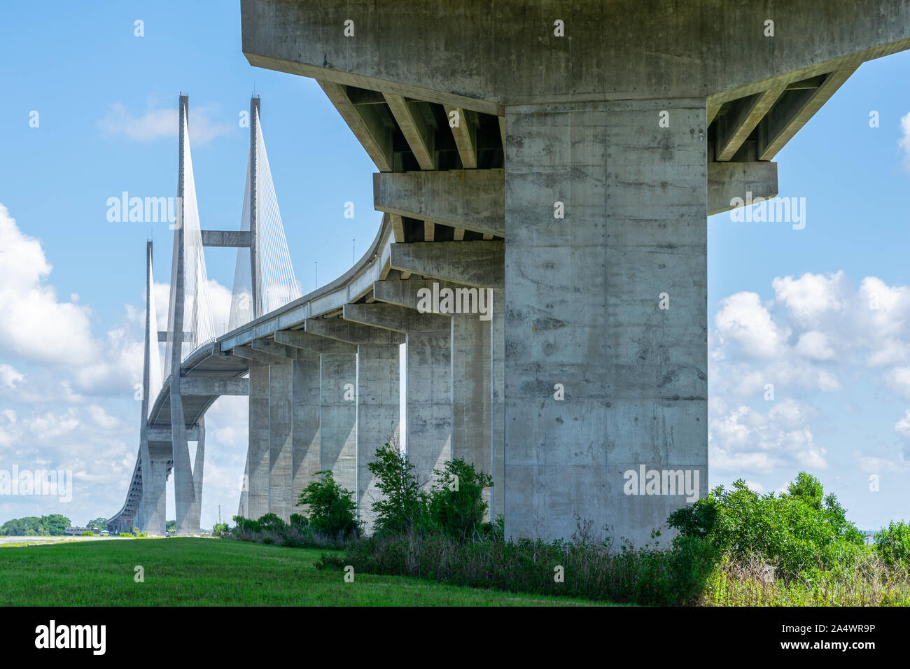 Large concret cable bridge in Georgia USA Stock Photo - Alamy