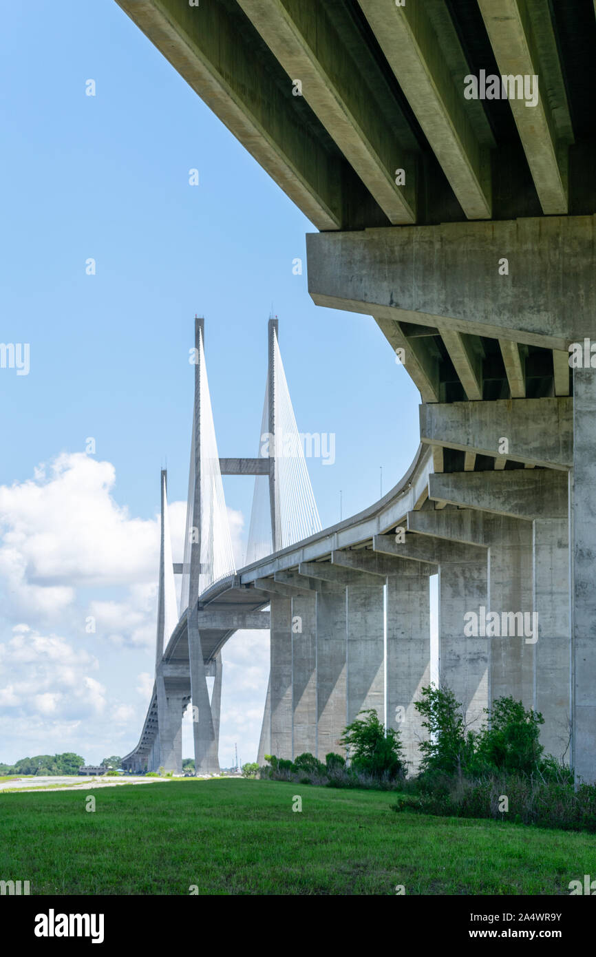 Large concret cable bridge in Georgia USA Stock Photo - Alamy