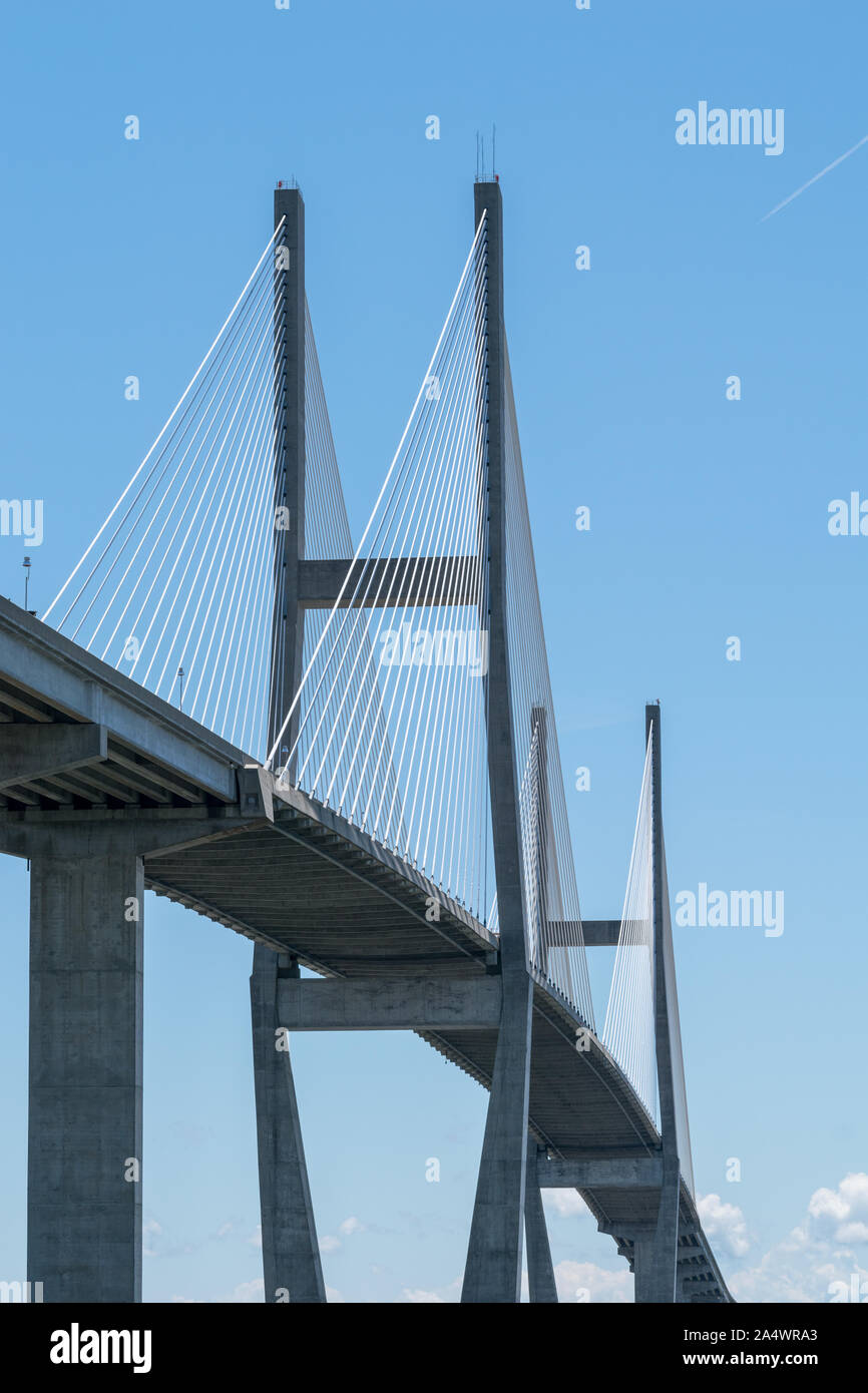 Large cable bridge in Georgia USA Stock Photo - Alamy