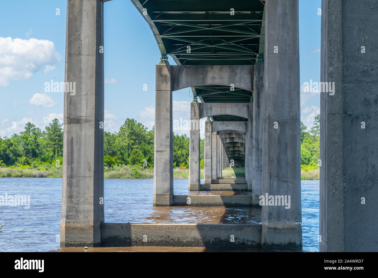 Rustic old bridge in Southern USA Stock Photo - Alamy