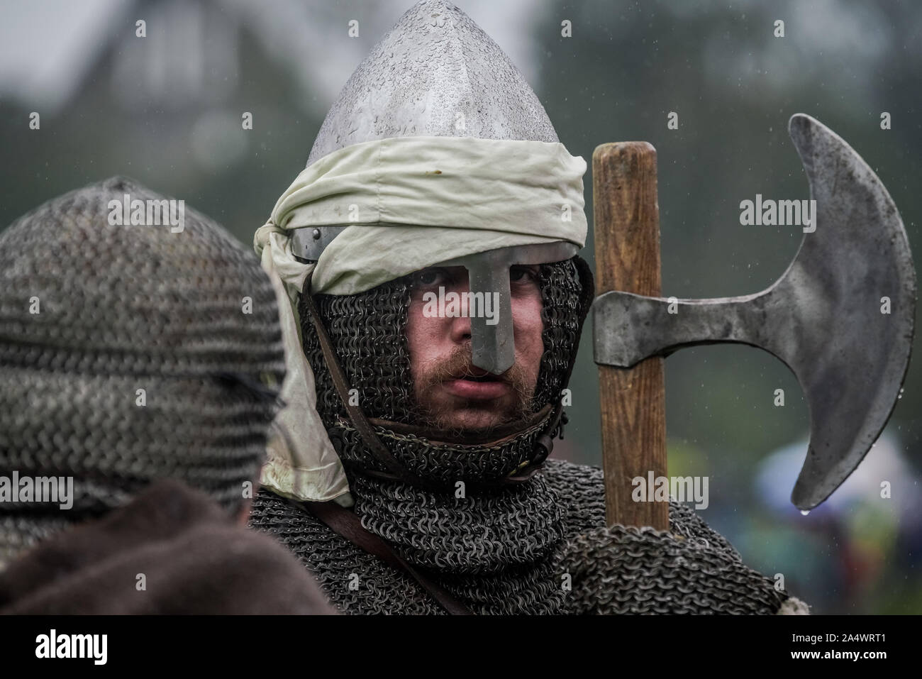 Battle of Hastings historic re-enactment at the site of the original ...