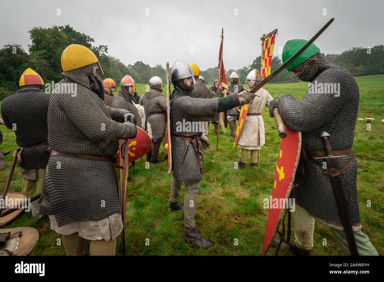 Battle of Hastings historic re-enactment at the site of the original ...