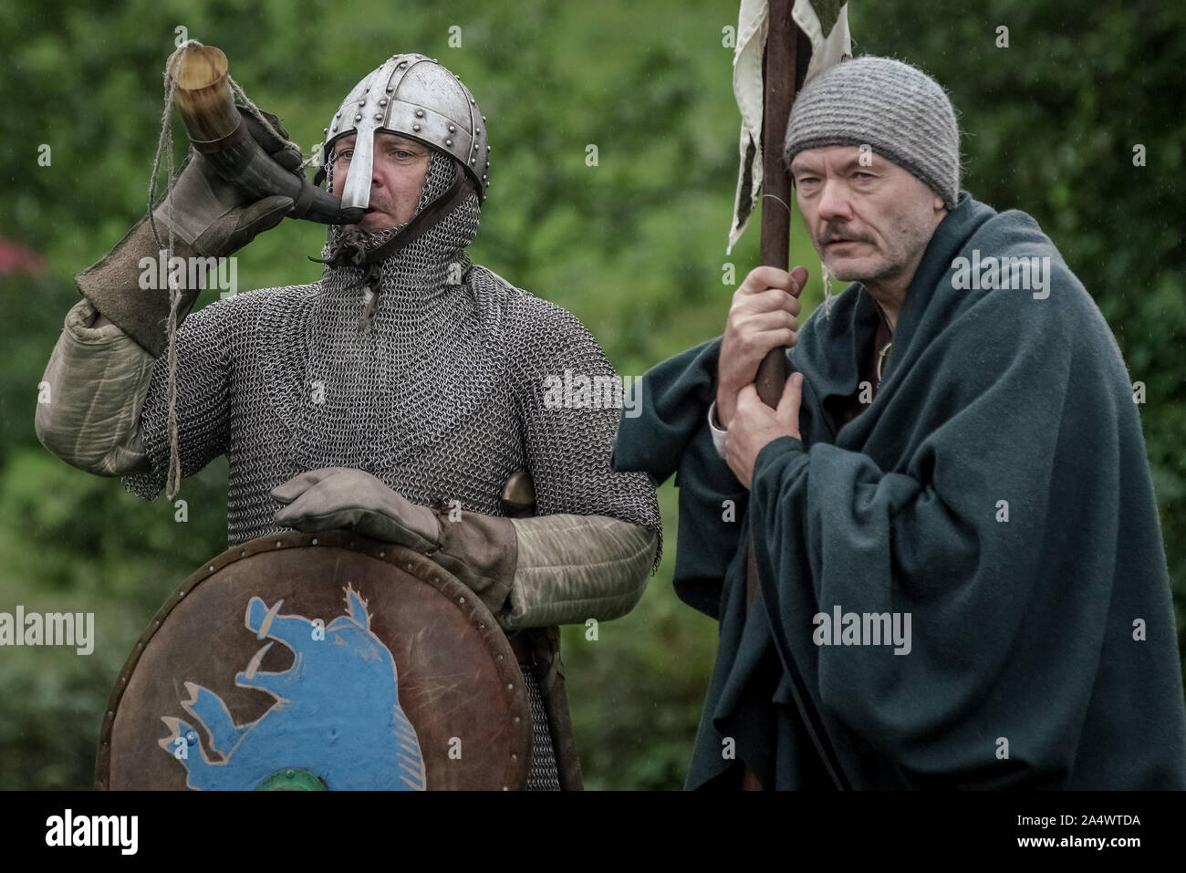 Battle of Hastings historic re-enactment at the site of the original ...