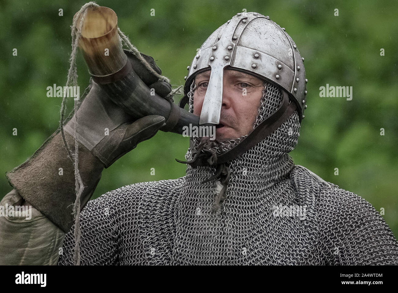 Battle of Hastings historic re-enactment at the site of the original ...