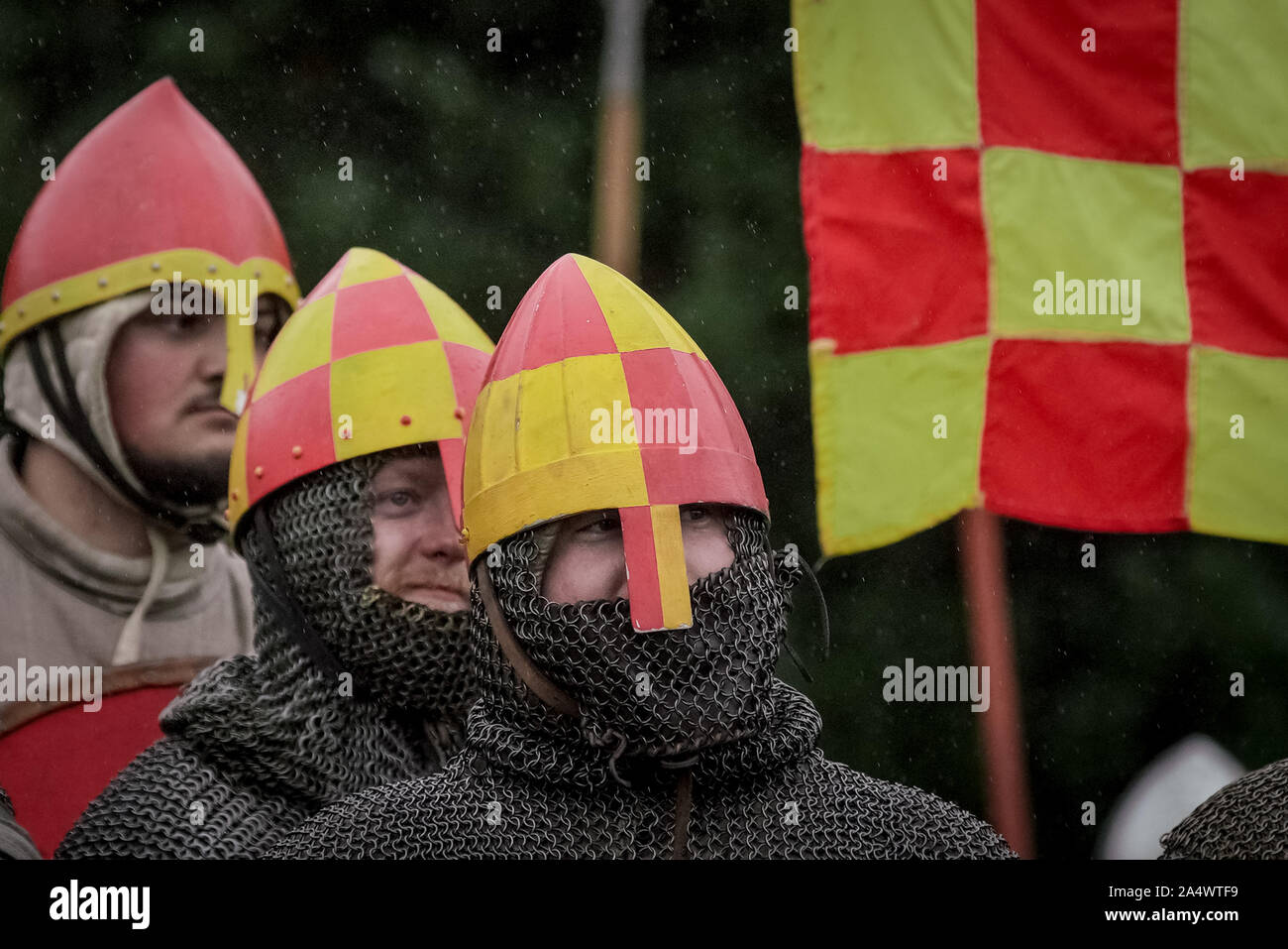 Battle of Hastings historic re-enactment at the site of the original ...