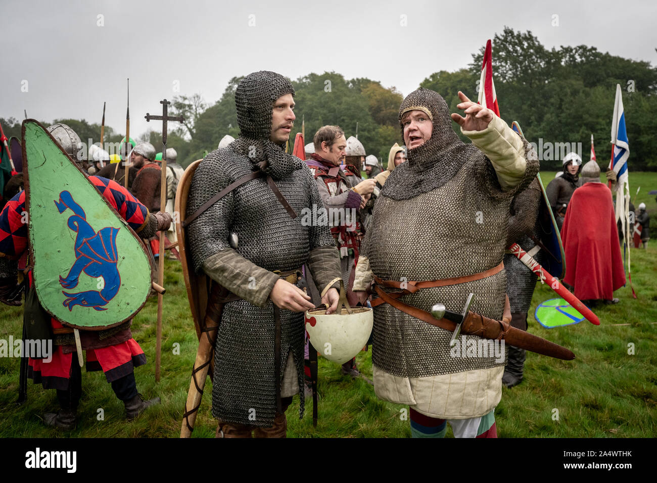 Battle of Hastings historic re-enactment at the site of the original ...