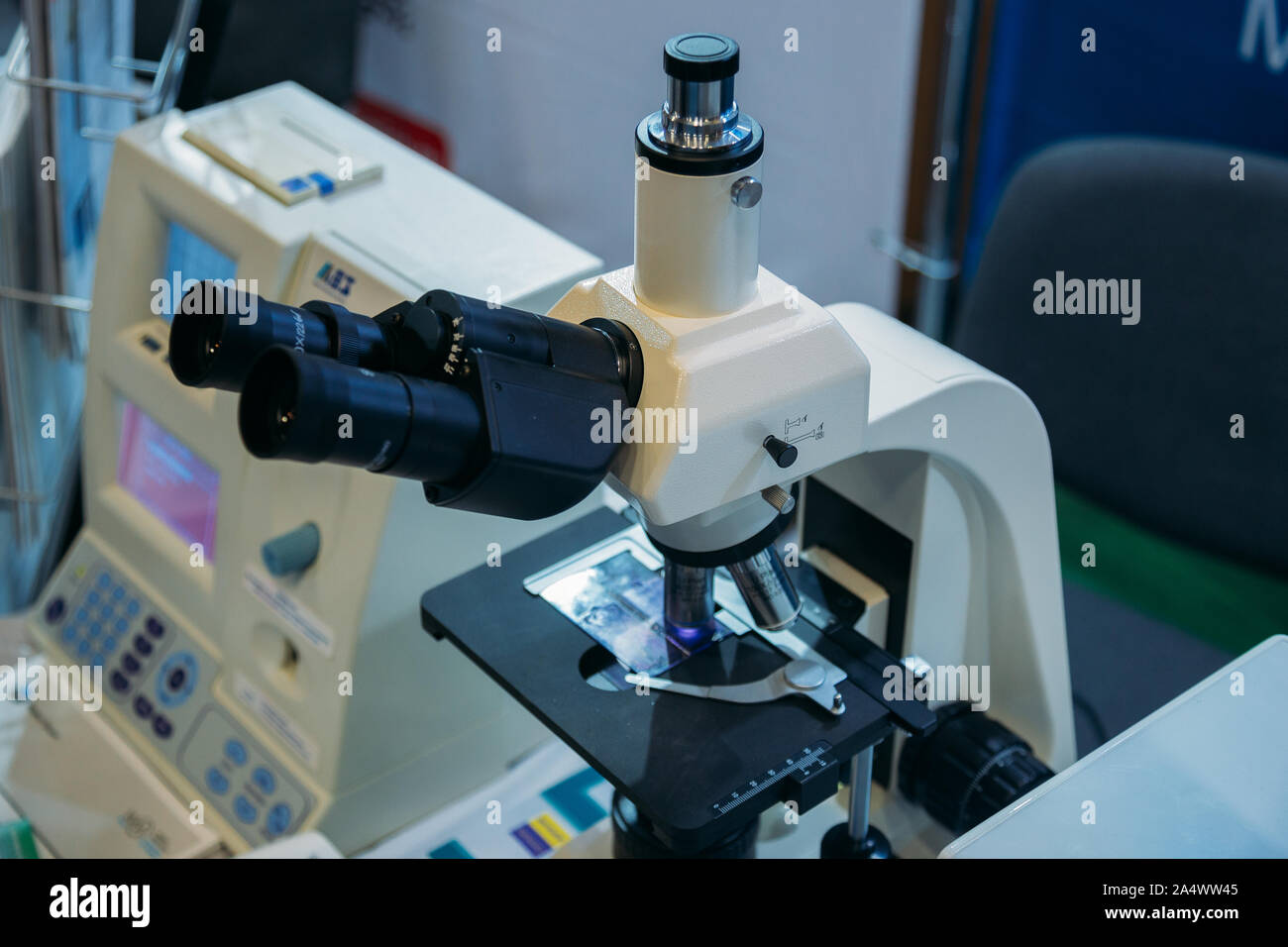 Modern medical analyzing laboratory equipment for diagnosis Stock Photo ...