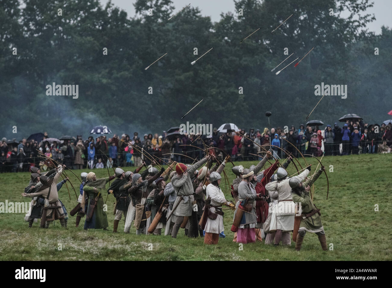 Battle of Hastings historic re-enactment at the site of the original ...