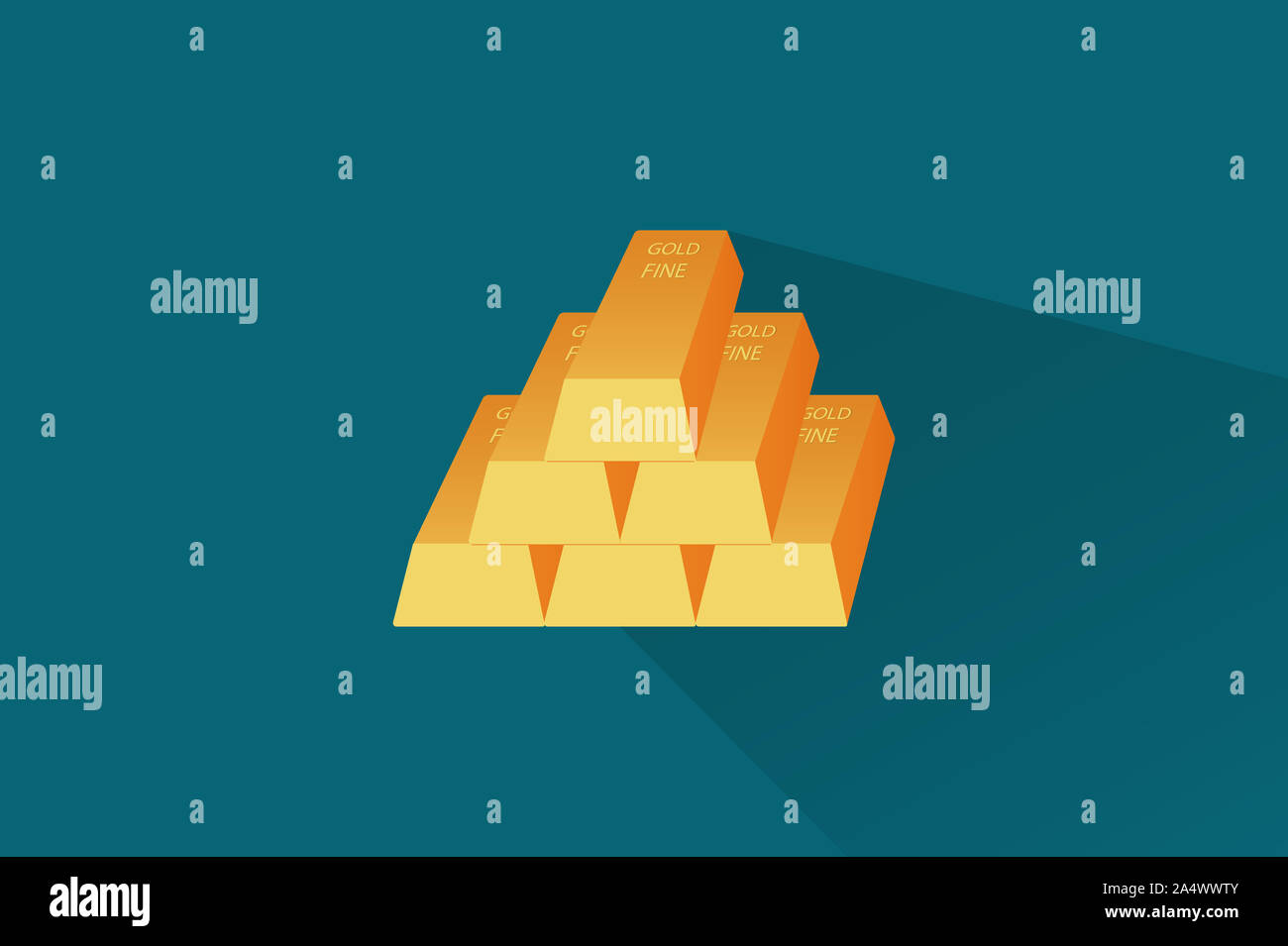 Stacked gold bars, concept of stock market and financial investments ...
