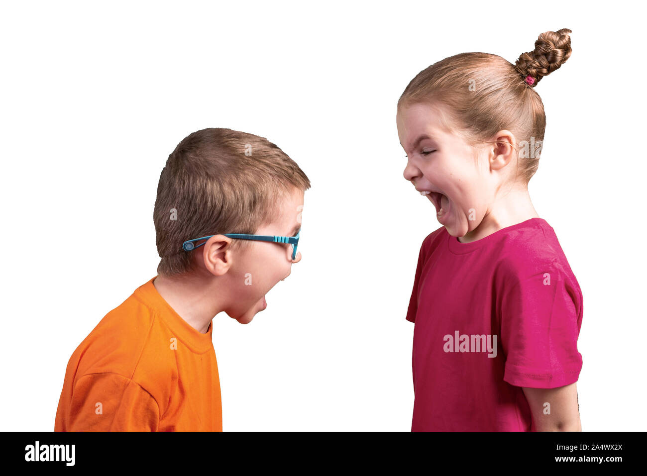 Sibling rivalry brother sister arguing Cut Out Stock Images & Pictures ...