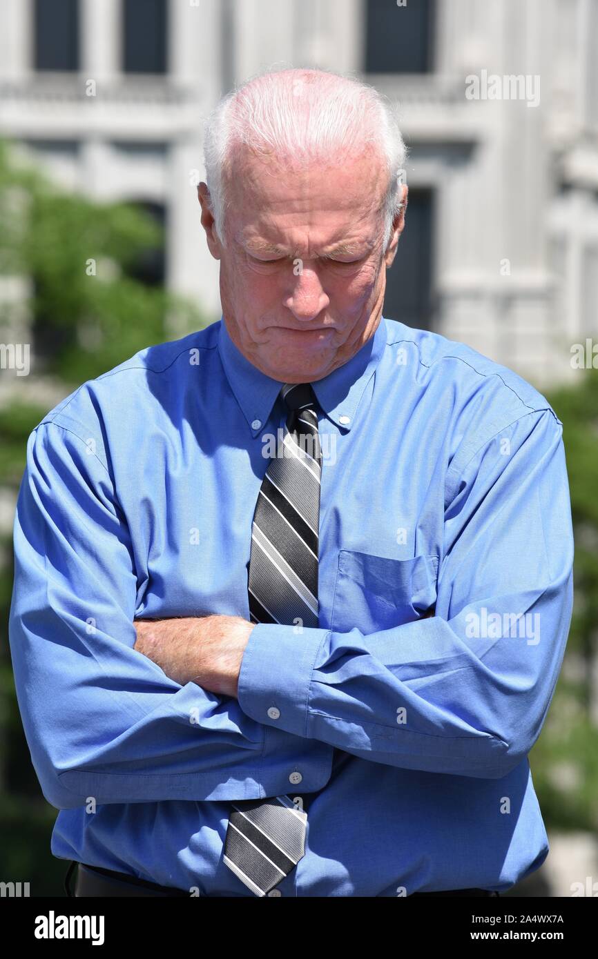 Depressed Business Executive Stock Photo - Alamy
