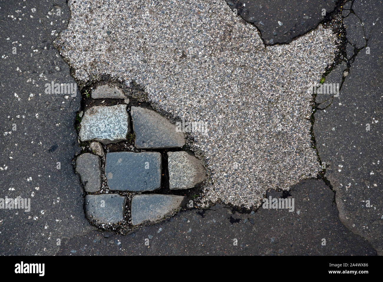 Patched road hi-res stock photography and images - Alamy
