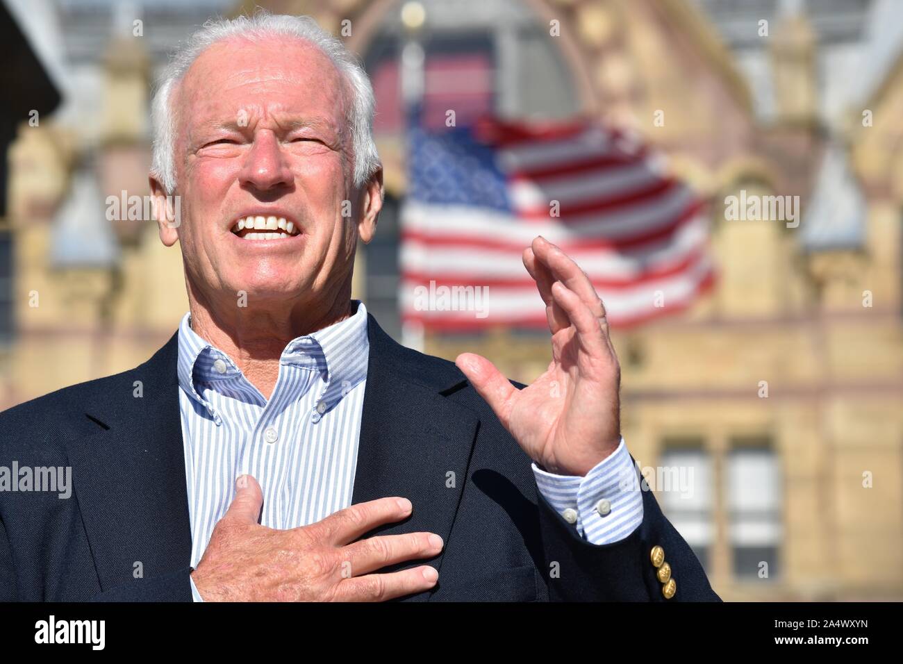 Political Candidate Talking Stock Photo - Alamy
