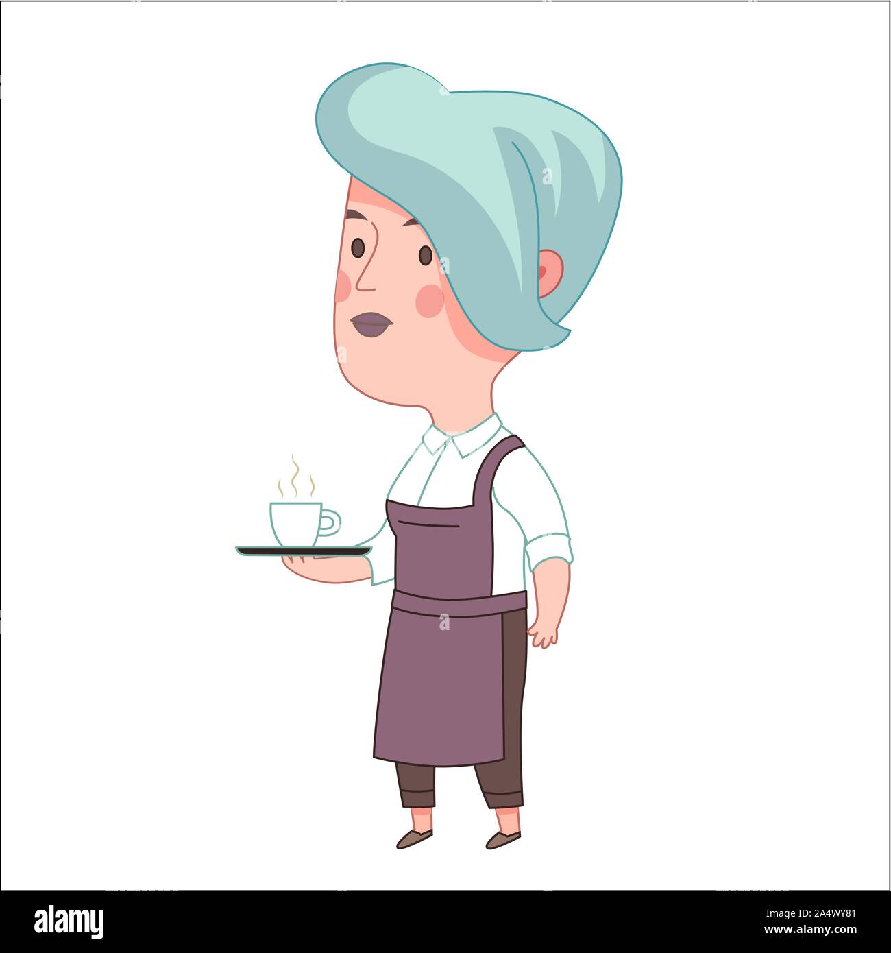 Waiter wearing uniform Stock Vector Images - Alamy