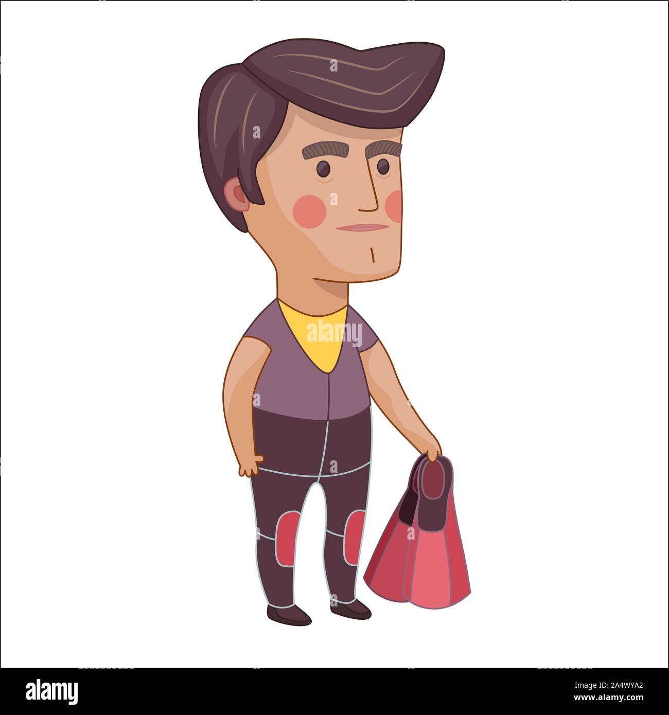 Scuba diver cartoon illustration hi-res stock photography and images ...